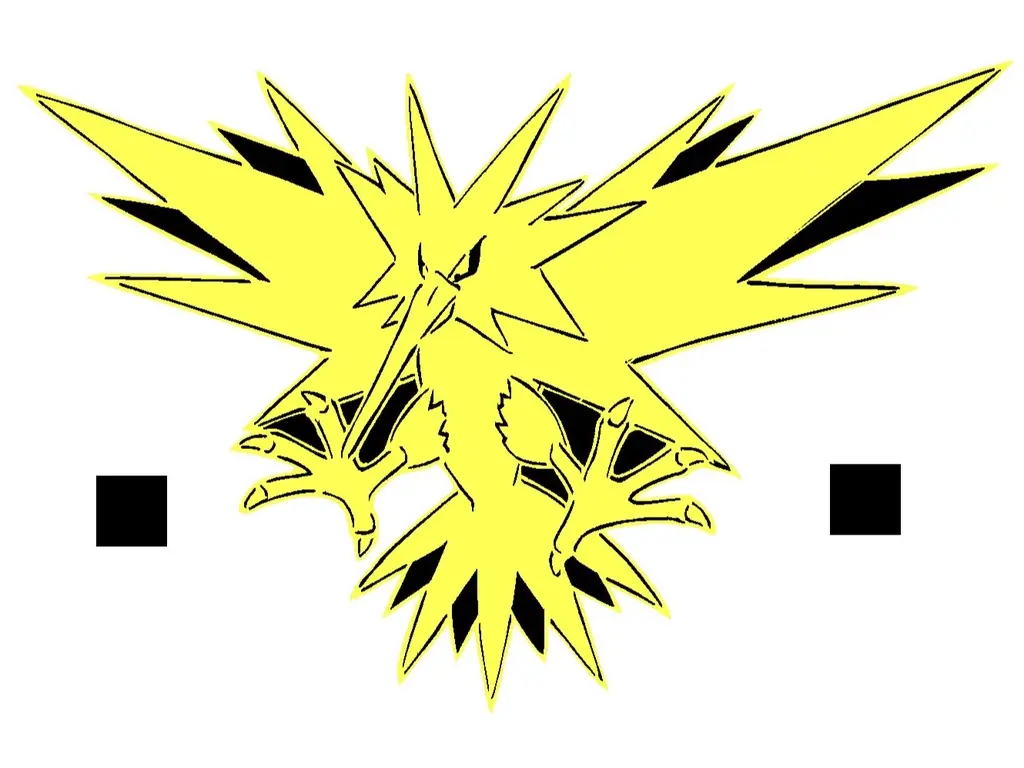 145 Zapdos stencil + 2D | 3D models download | Creality Cloud