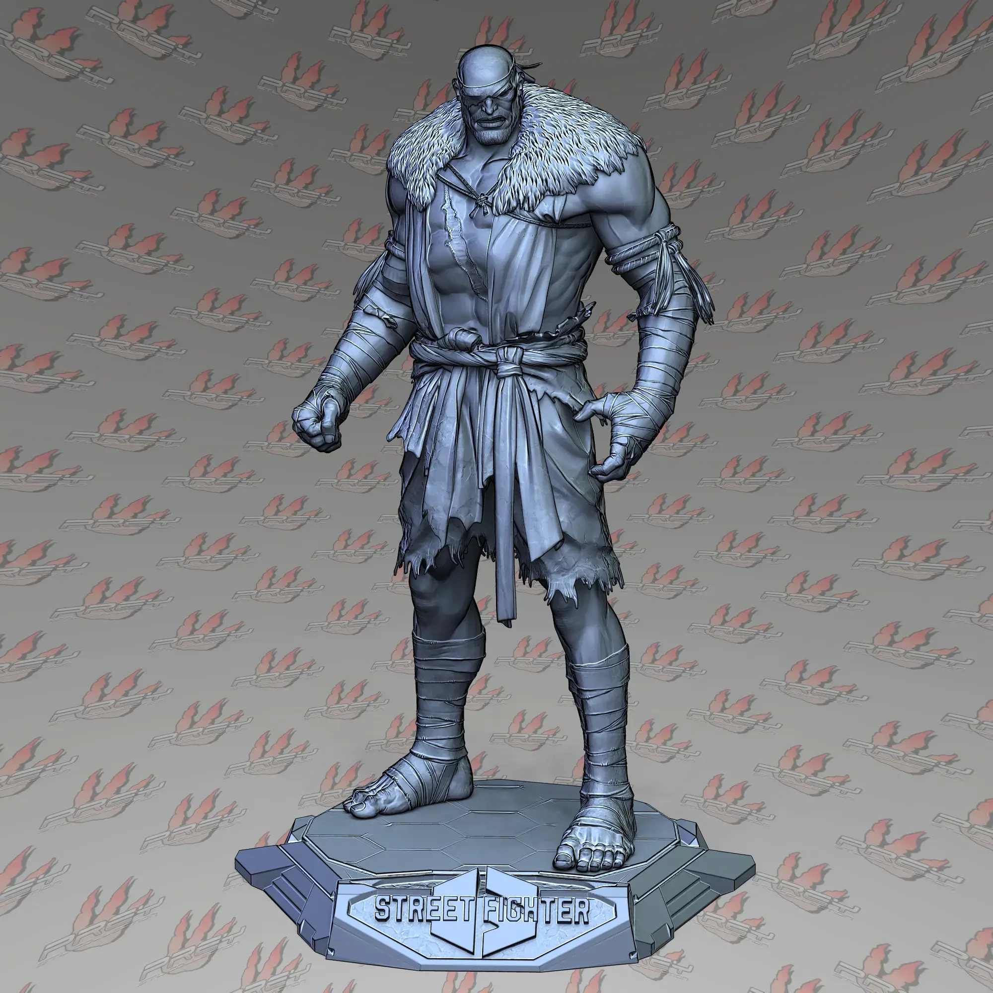 Characters & Creatures STL Download - SAGAT DTREET FIGHTER 6by PREYstudio