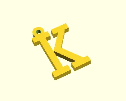 3D Printer Files | 3MF File | K keychain | Creality Cloud