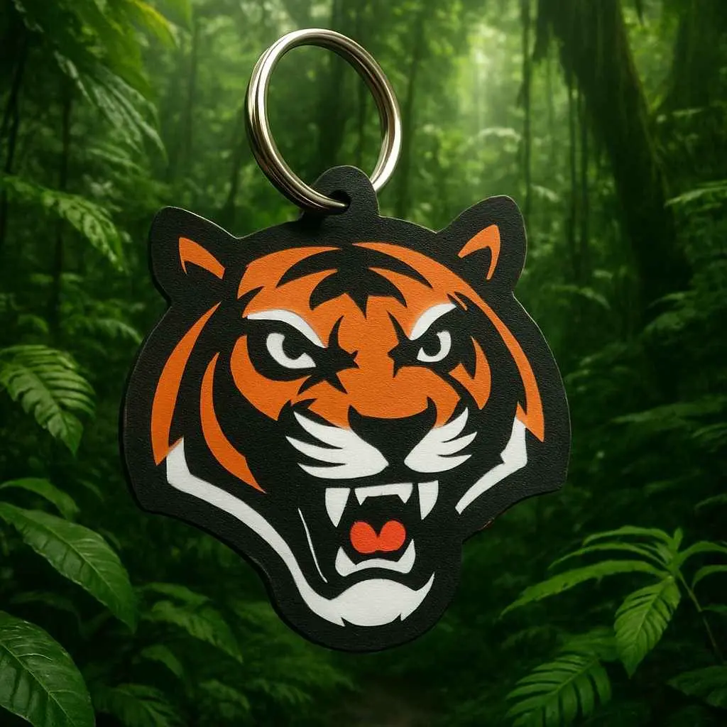 3D Printer Files | 3MF File | Tiger head keychain logo | Creality Cloud