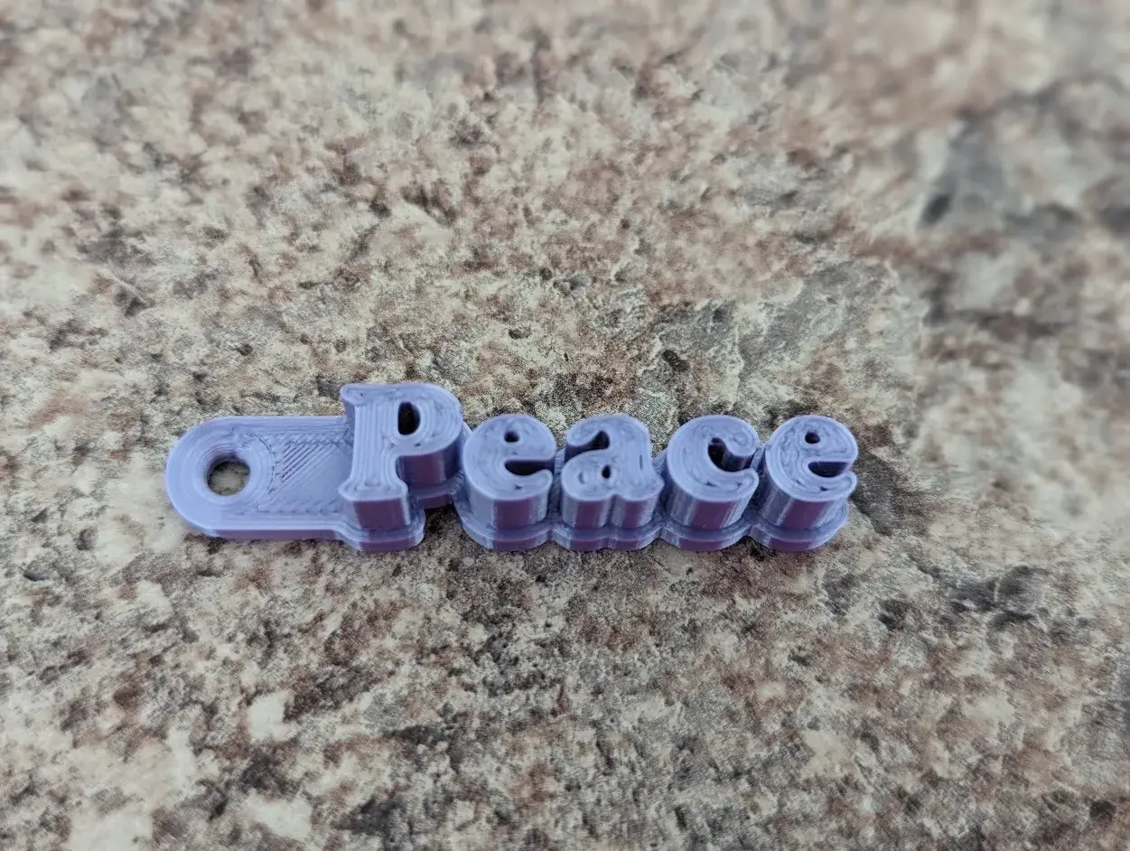 Jewelry & Accessories STL Download - Peace Keychainby Trash Can Guy
