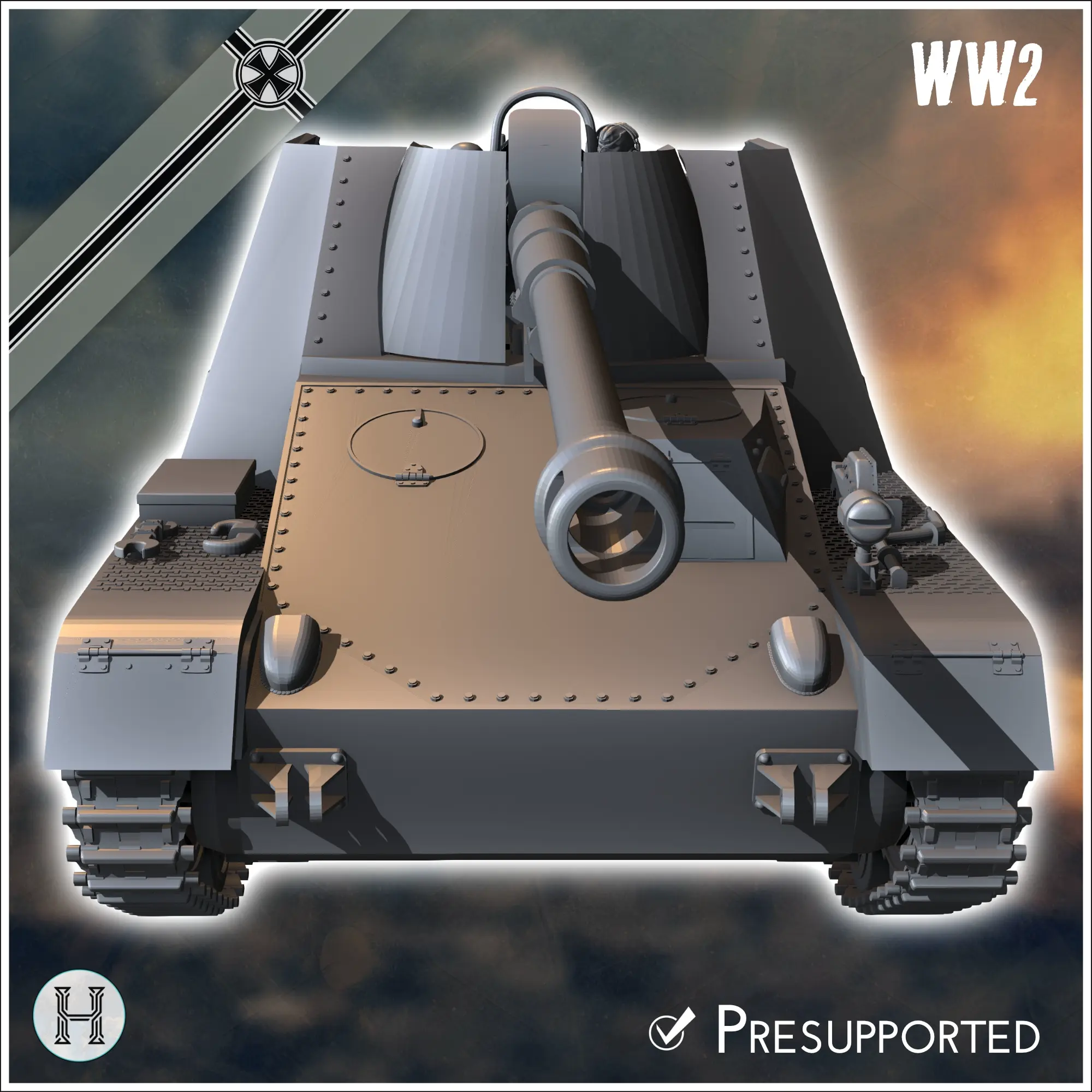 Other STL Download - Nashorn / Hornisse panzerjäger armored tank hunter ...