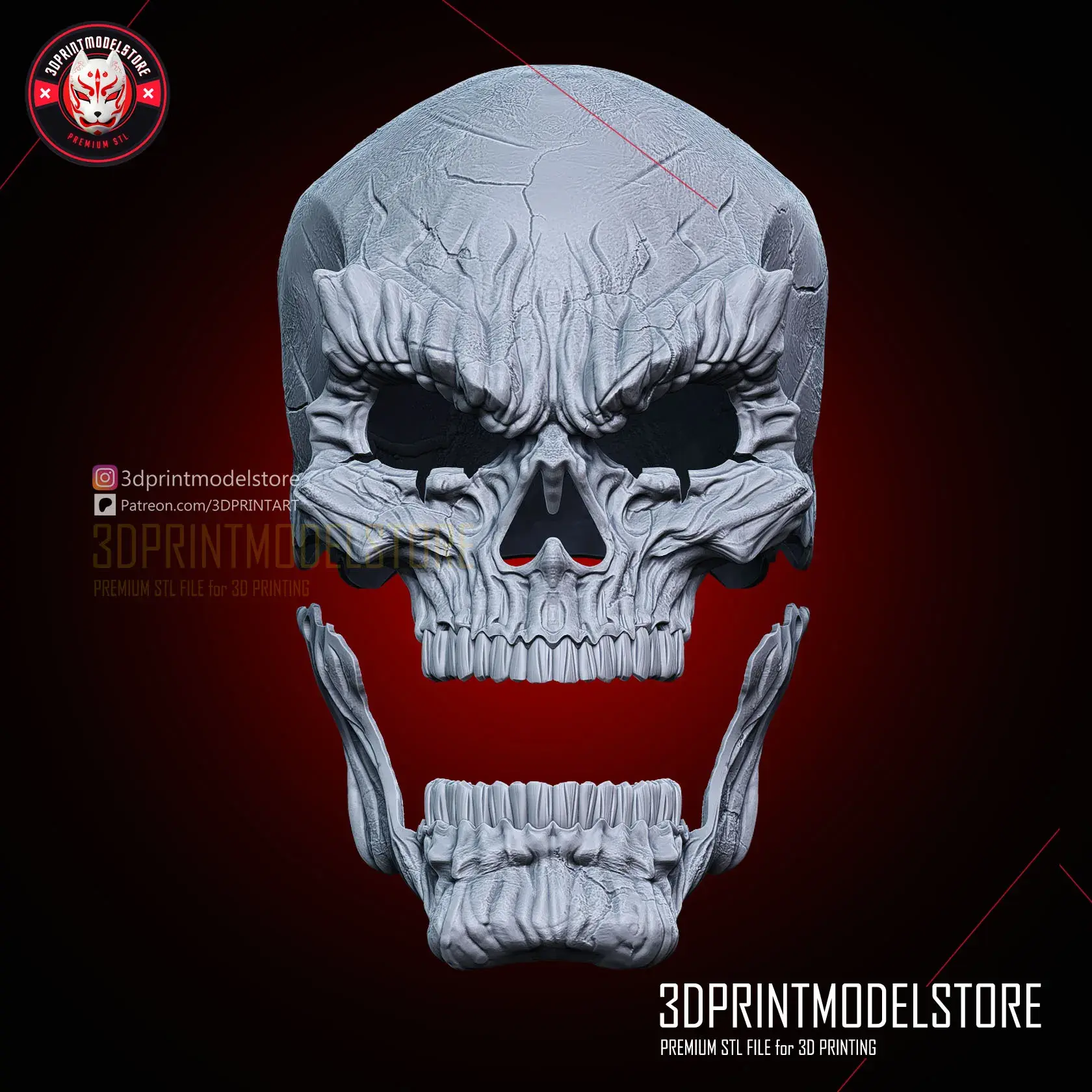 Cosplay STL Download - Ghost Rider Skull Mask -Skeletor Helmet ...