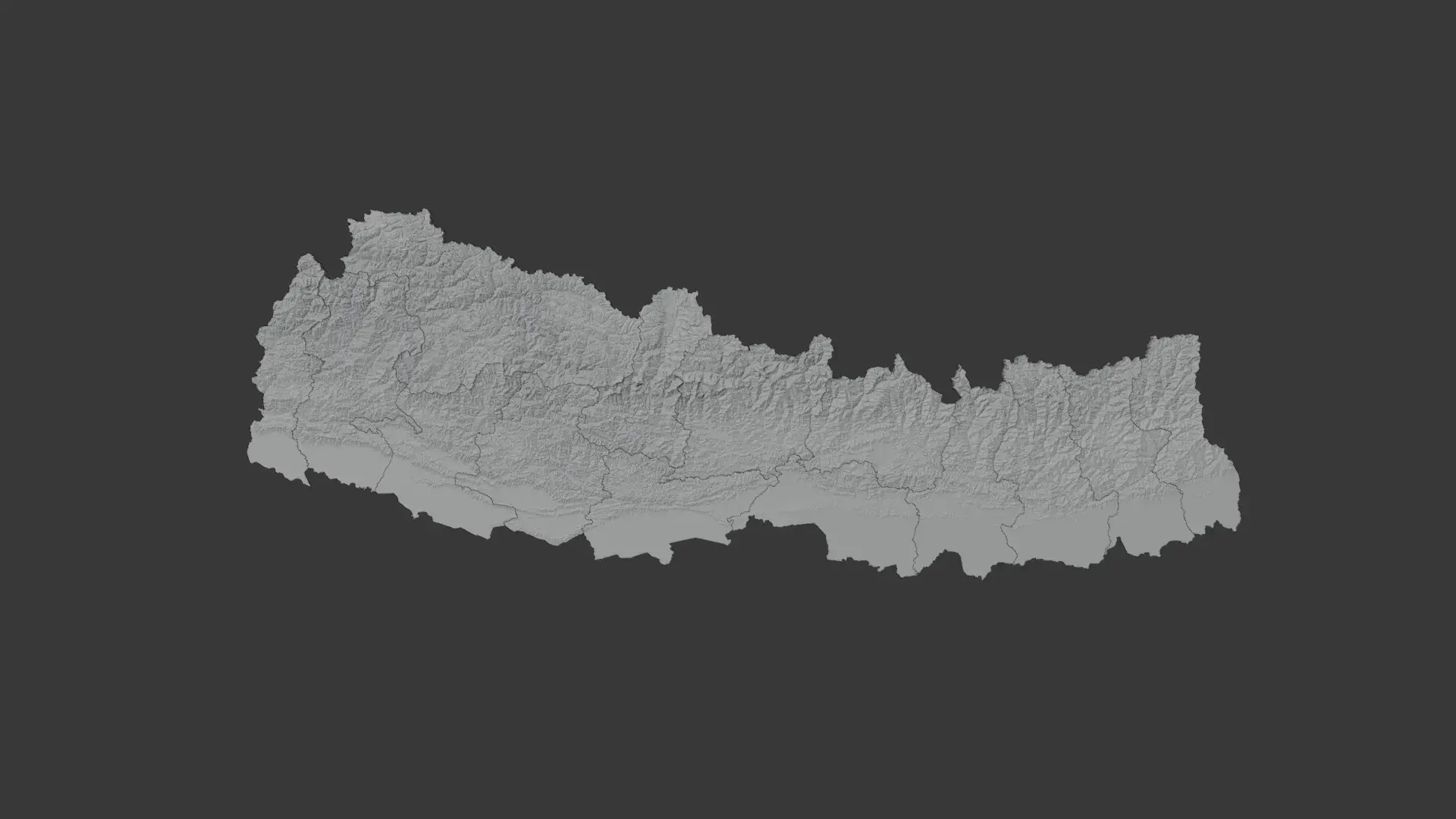 3D Printer Files | 3MF File | Administrative Zones of Nepal. 3D Map ...