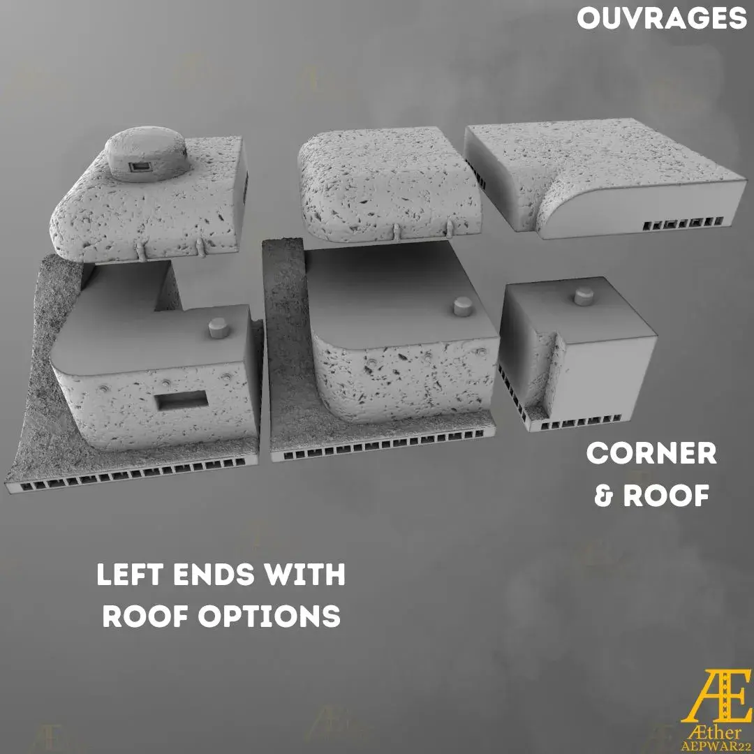 Props & Terrain STL Download - AEPWAR22 - Maginot Line 1by Aether Studios