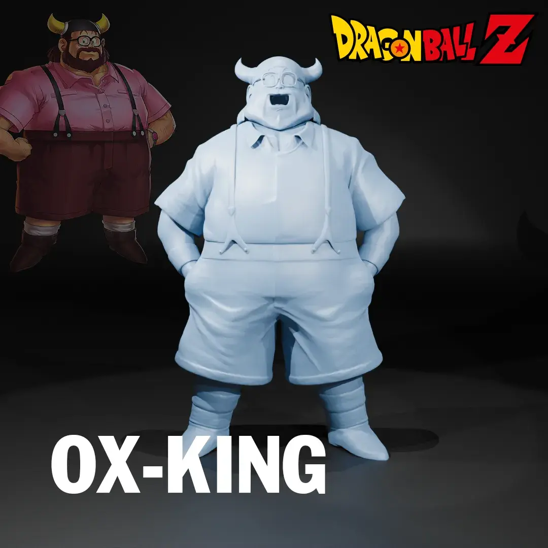 Characters & Creatures STL Download - OX KING FANART - DRAGONBALL - 3D ...