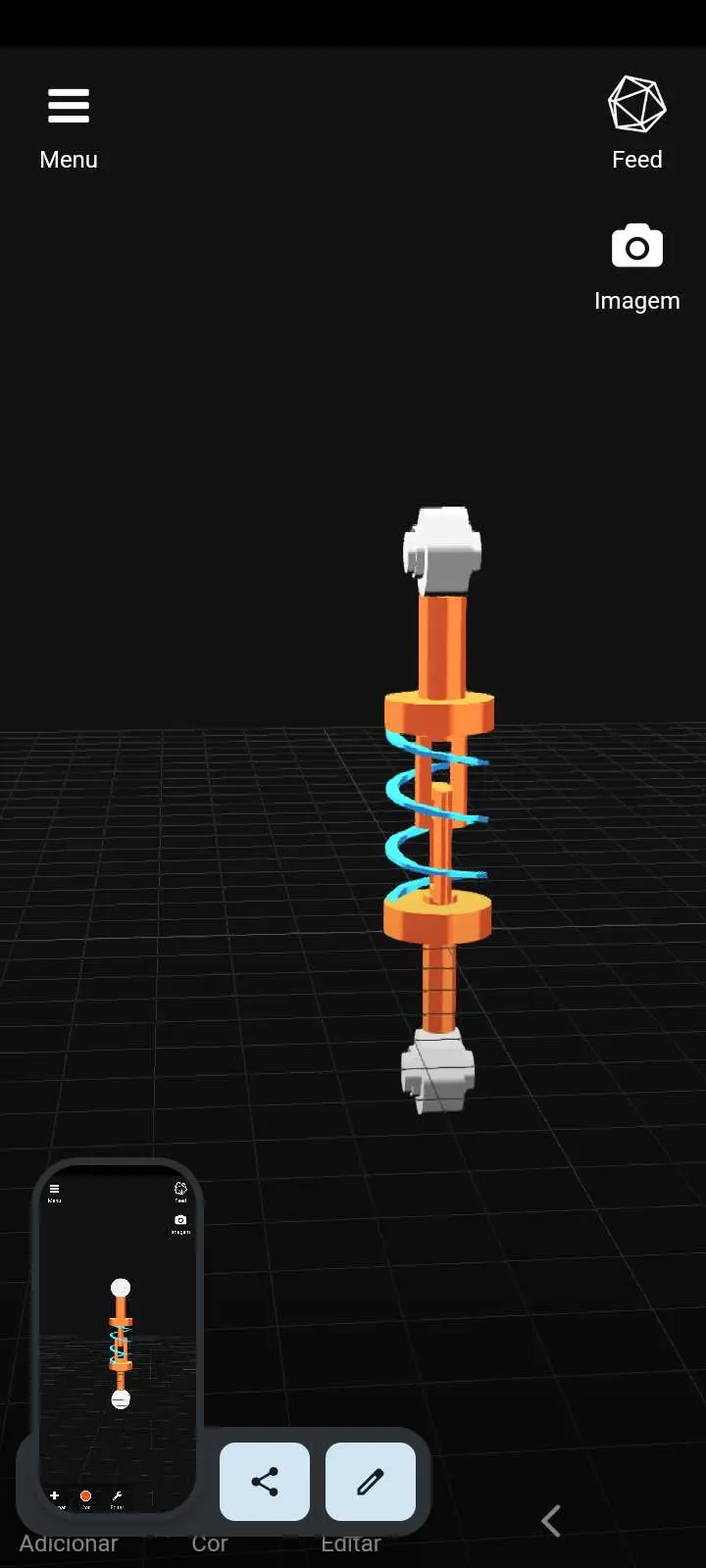 3D Printer Files | 3MF File | Helical shock absorber / Amortecedor ...