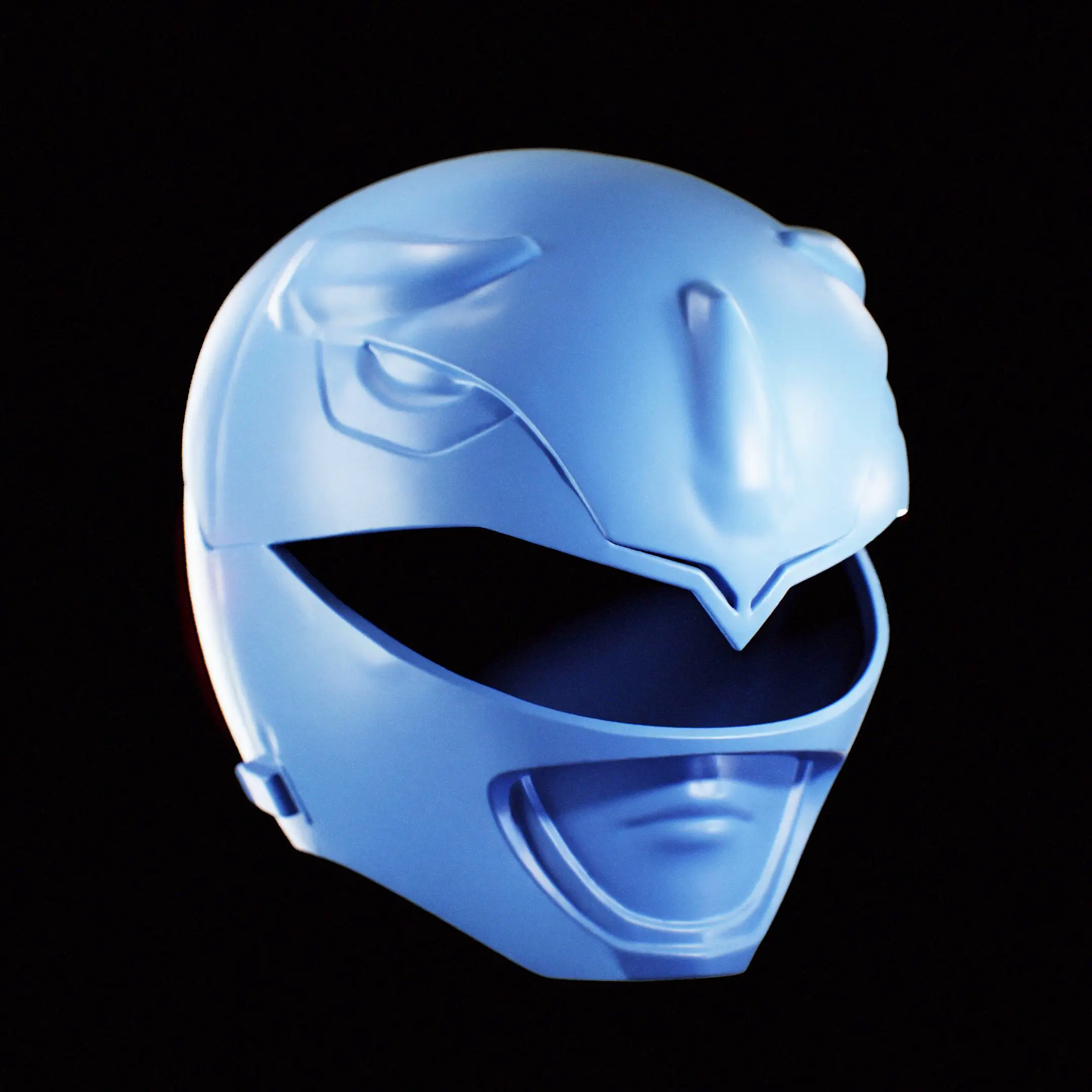Cosplay STL Download - Blue Dino Power Ranger Helmet split in Twoby ...