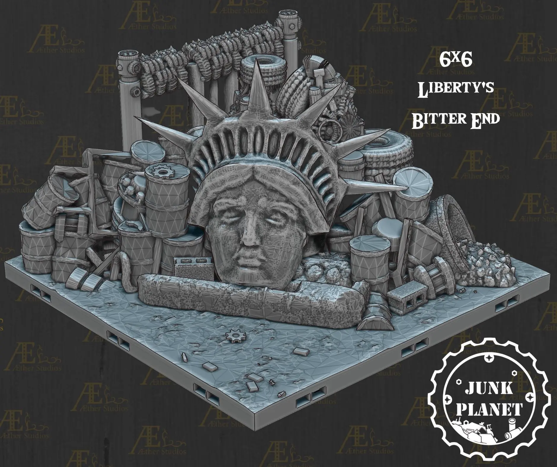 Other STL Download - AEJUNK04 - Junk Planet 4by Aether Studios