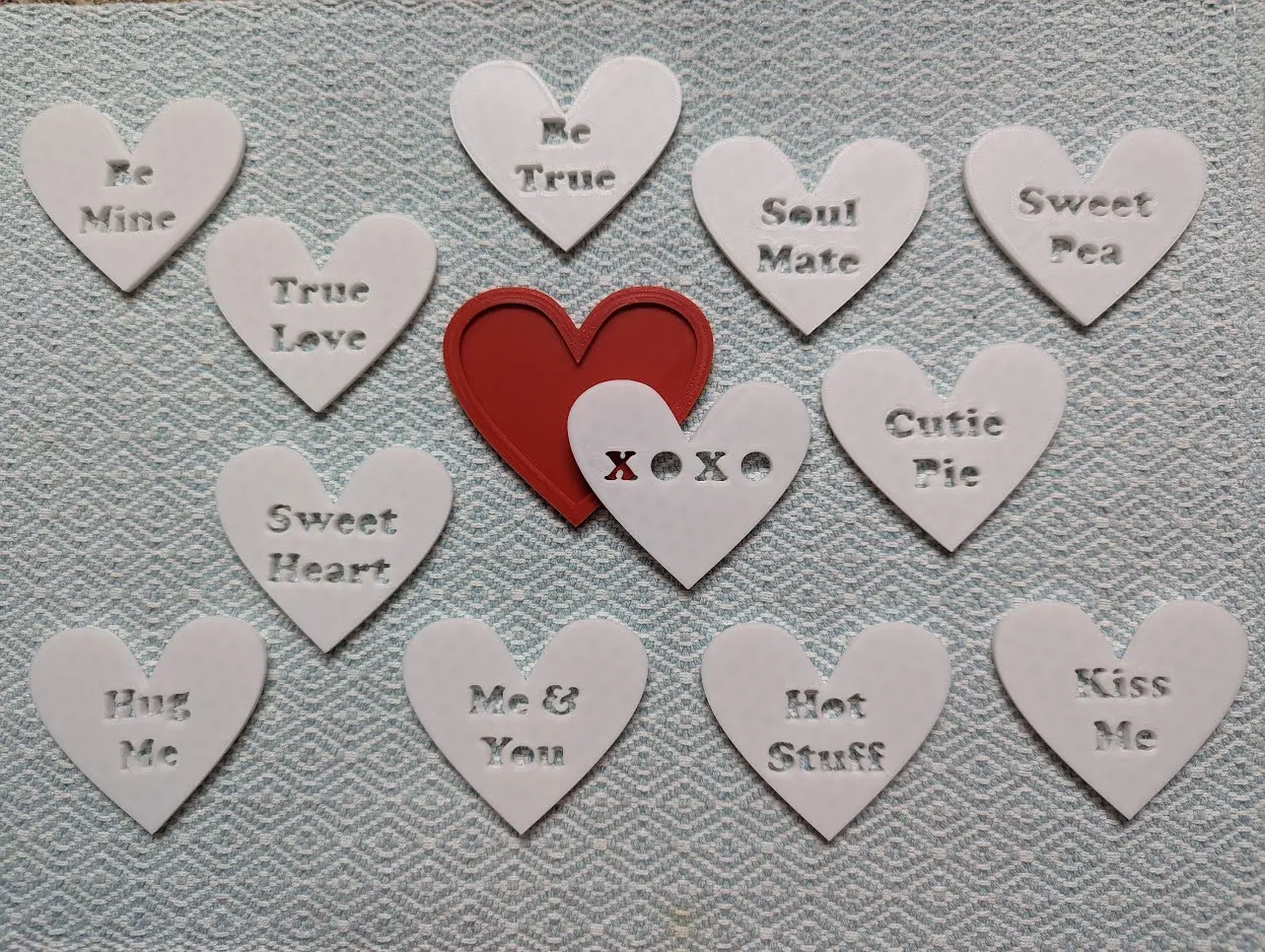 Digital Art STL Download - Conversation Hearts with insertsby Trash Can Guy