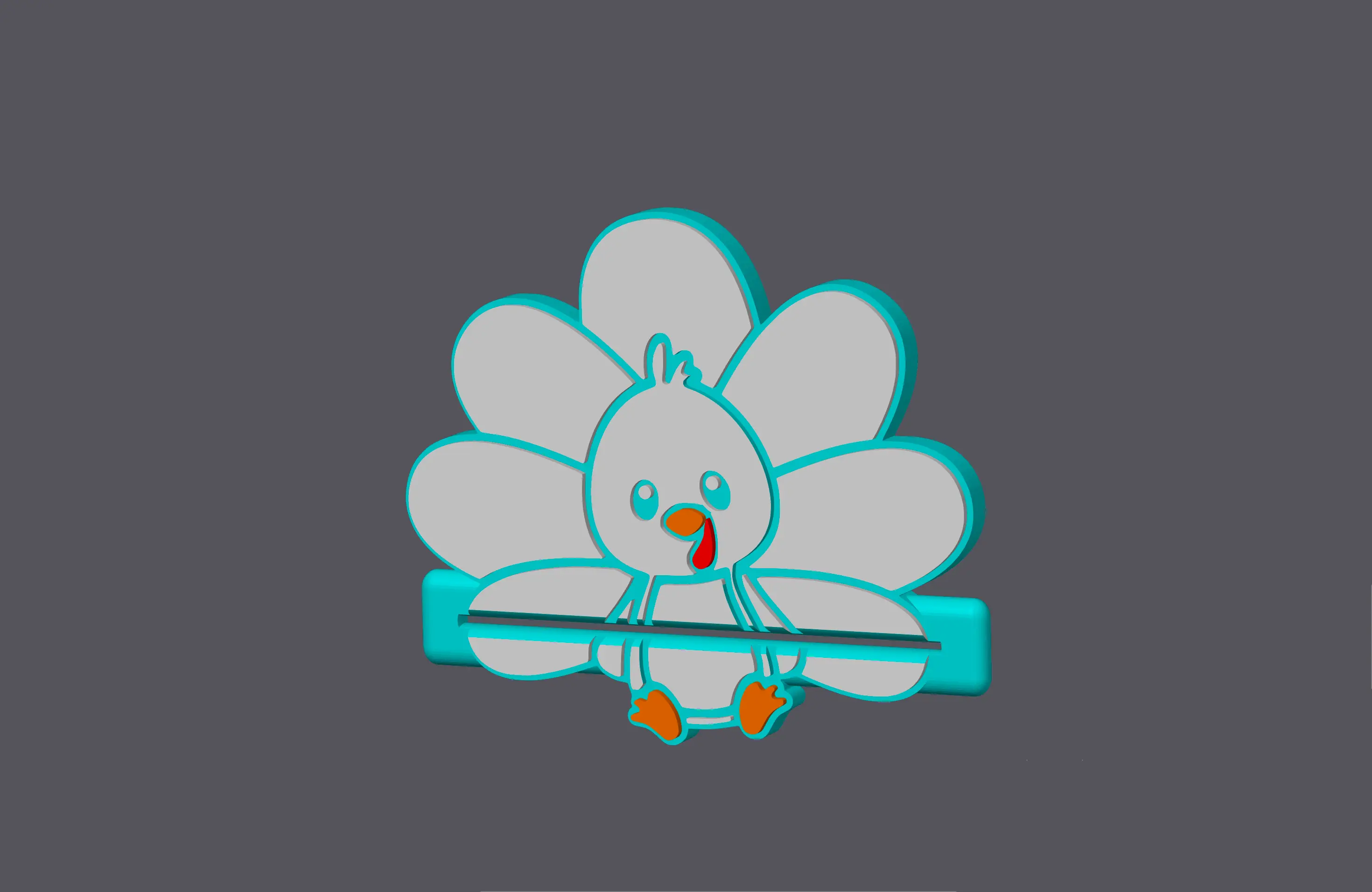 Other STL Download - Farm Animals - Sitting Turkey/Peacock - Toothpaste ...