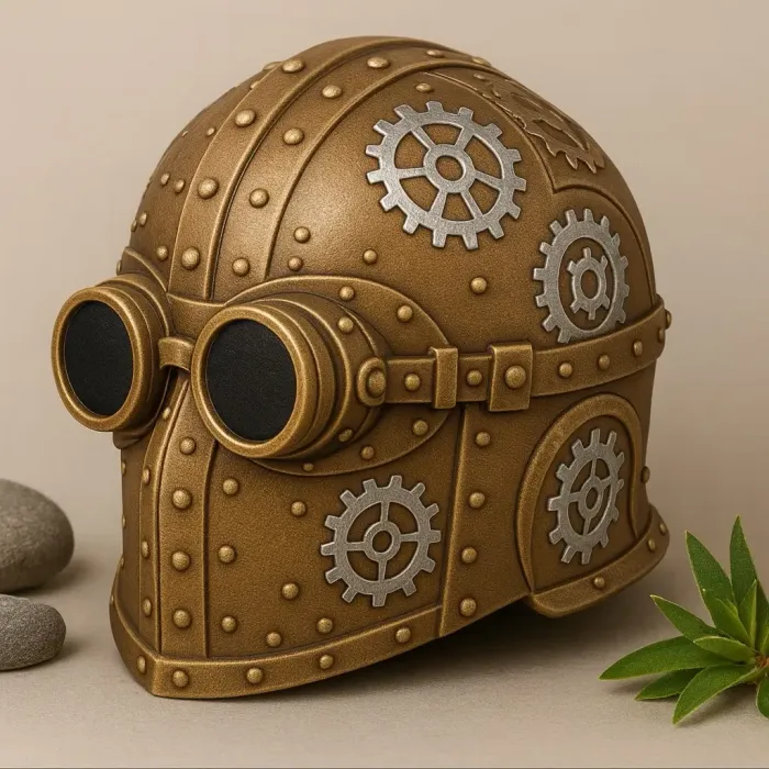 3D Printer Files | 3MF File | Steampunk Helmet | Creality Cloud
