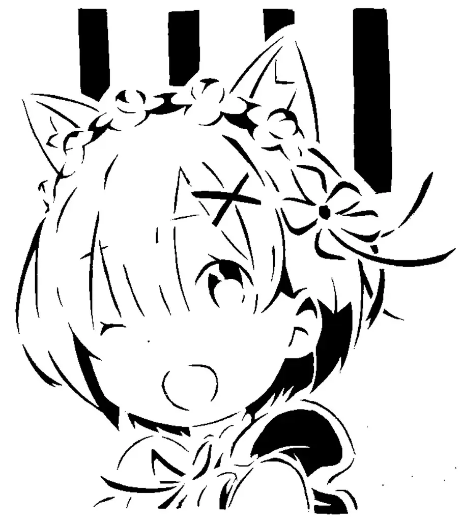 Rem stencil 4 | 3D models download | Creality Cloud