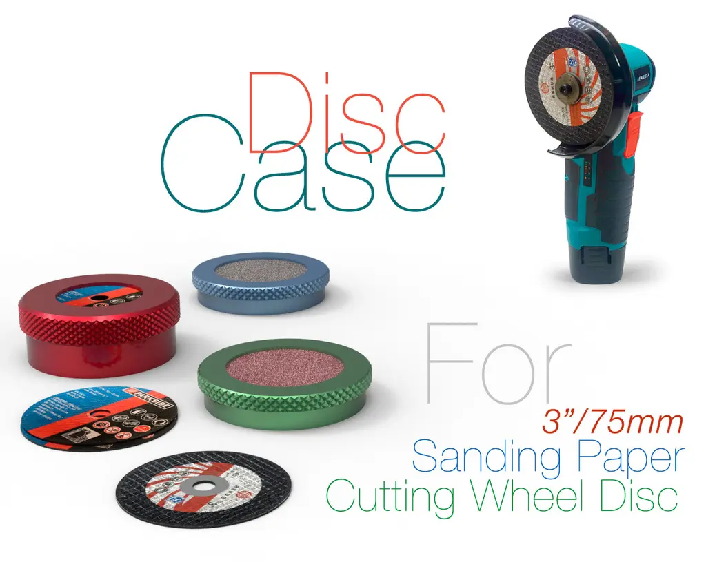 3D Printer Files | 3MF File | 3" Cutting Wheel Disc Case for Angle ...