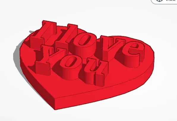 3D Printer Files | 3MF File | I Love You Heart | Creality Cloud