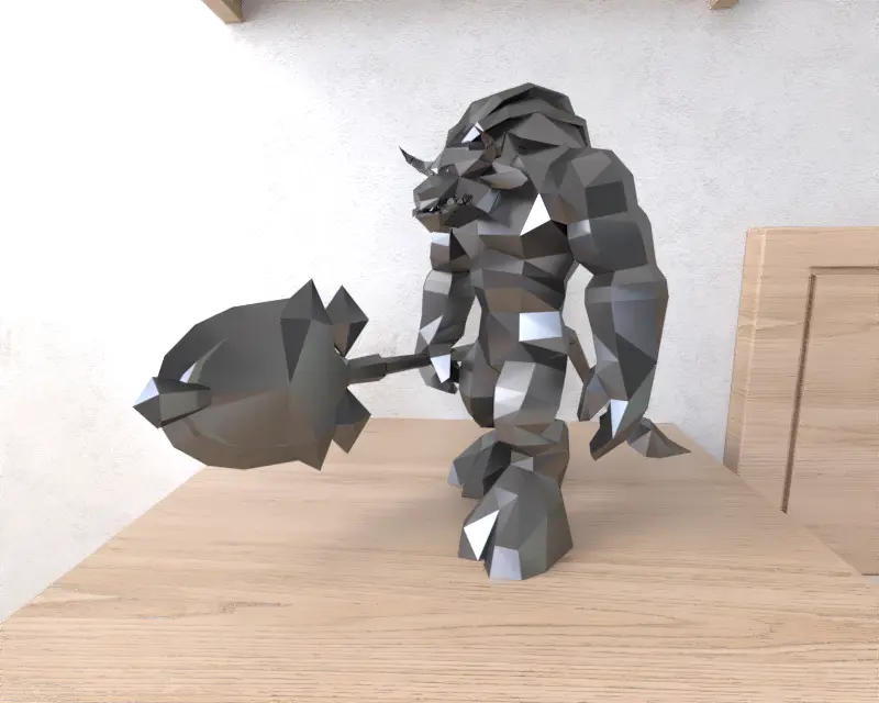 Gamon Warrior Lowpoly Low poly | 3D models download | Creality Cloud