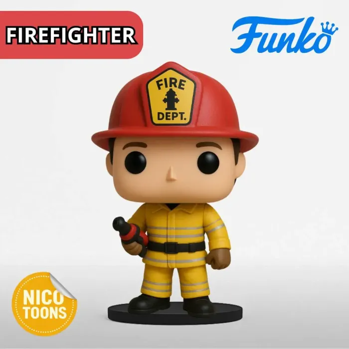 Sculptures & Artworks STL Download - Firefighter Funko Pop - Maleby ...