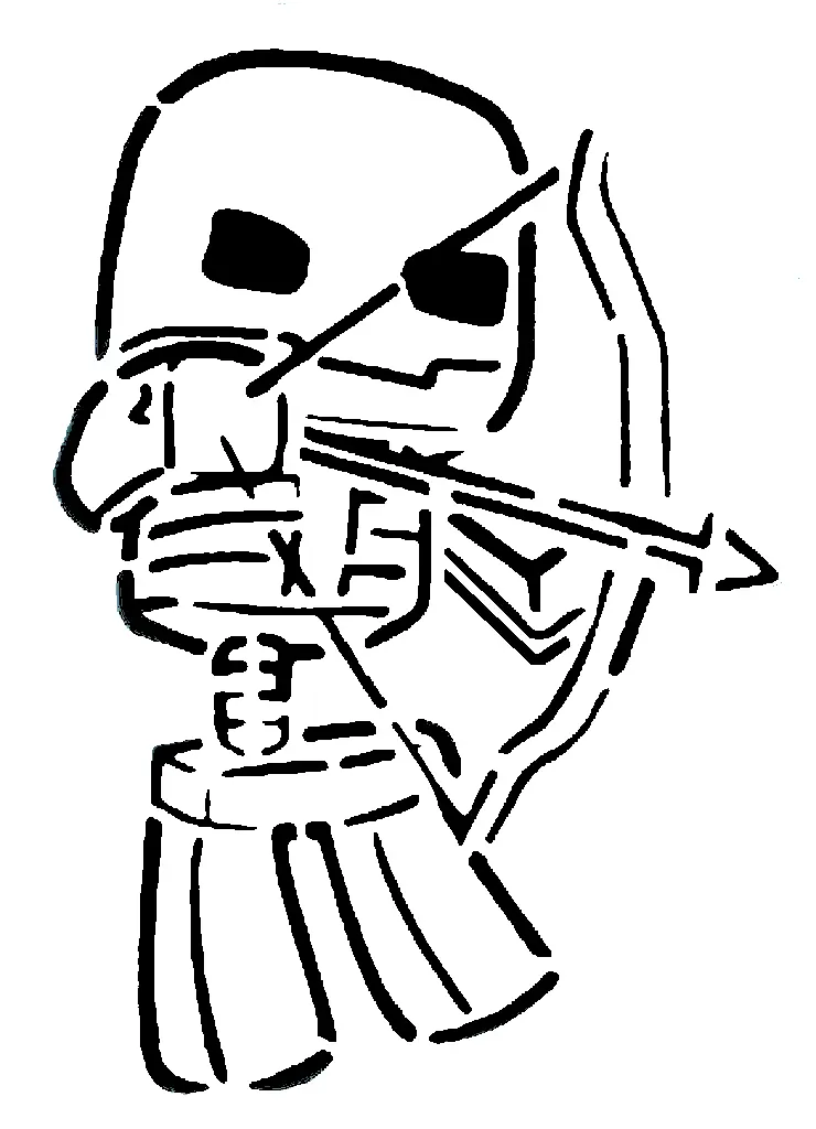 Free Characters & Creatures STL Download - Skeleton Archer stencilby ...