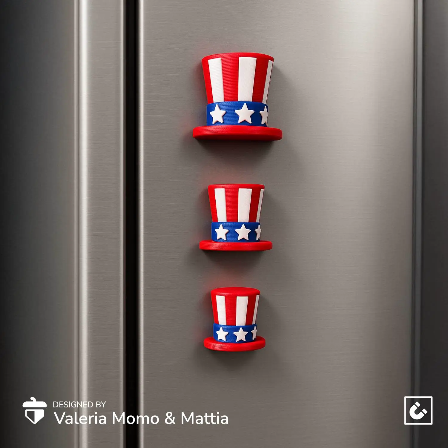 3D Printer Files | 3MF File | Uncle Sam Hat Magnets – 4th of July ...
