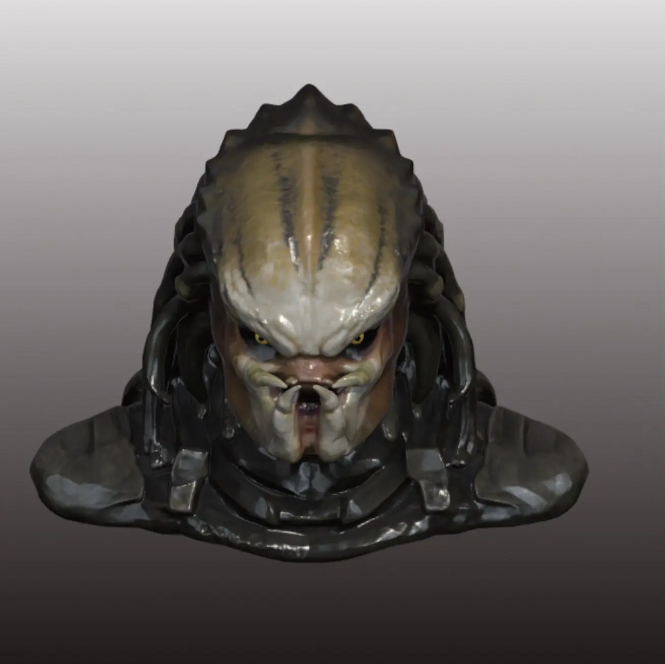 Characters & Creatures STL Download - Predator head realisticby Creative1