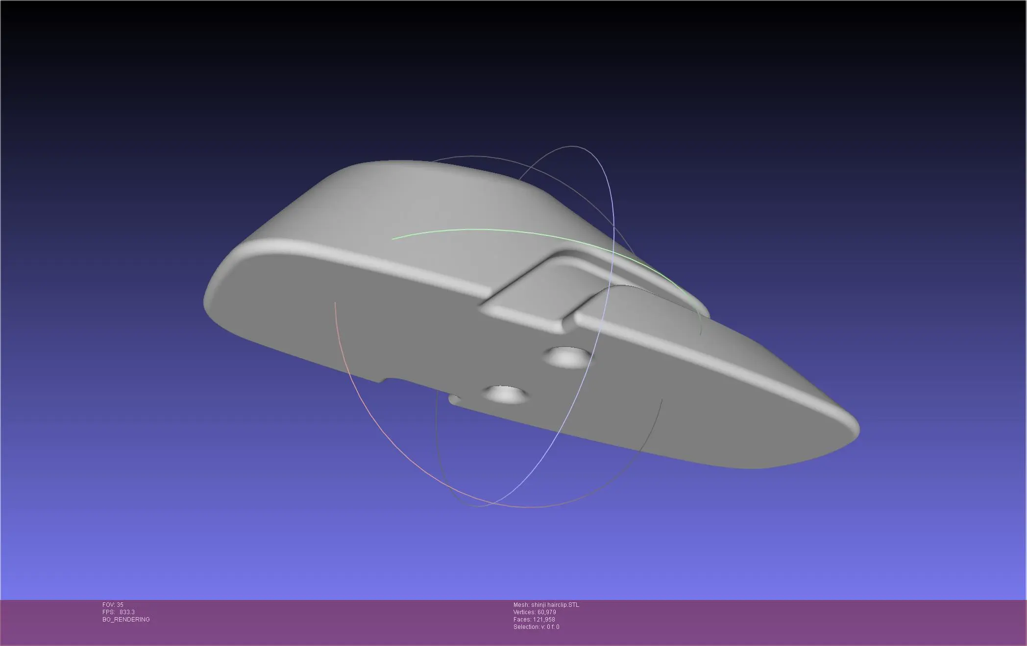 Evangelion Shinji Hairclip | 3D模型下载 | 创想云