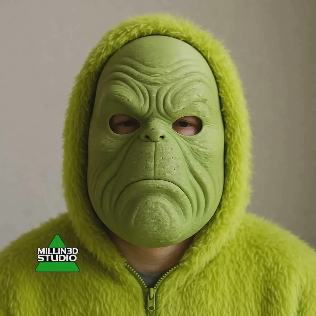 3D Printer Files | 3MF File | Christmas Mean Mr. Grinch Mask Cosplay ...