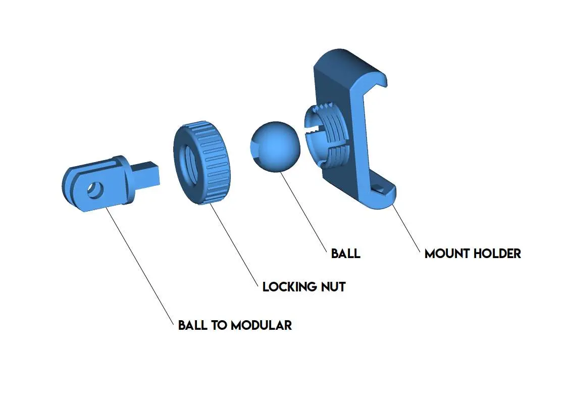 Free Tools & Spare Parts STL Download - Ball Mount for modular mounting ...