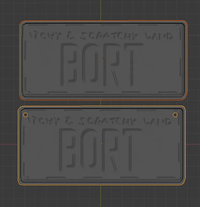 Badges & Coins STL Download - BORT PLATEby fjv3d