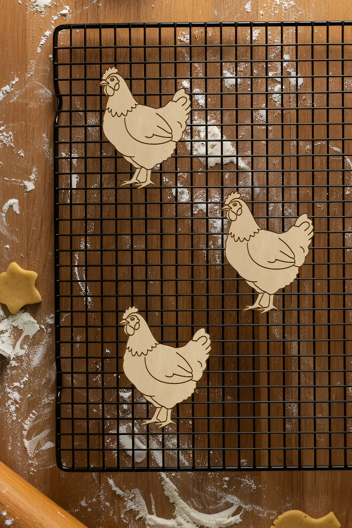 Home Decorations & Ornaments STL Download - Chicken Cookie Cutter ...