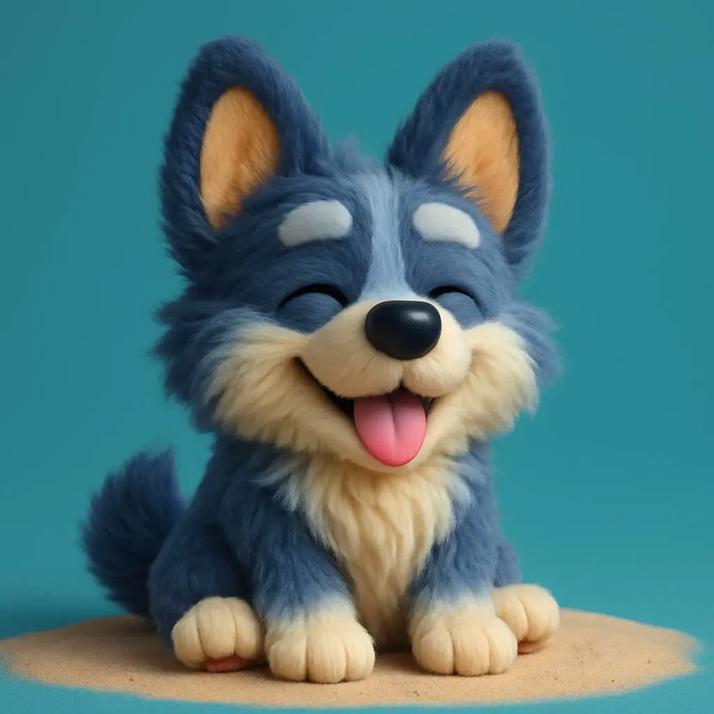 3D Printer Files | 3MF File | cute blue dog | Creality Cloud
