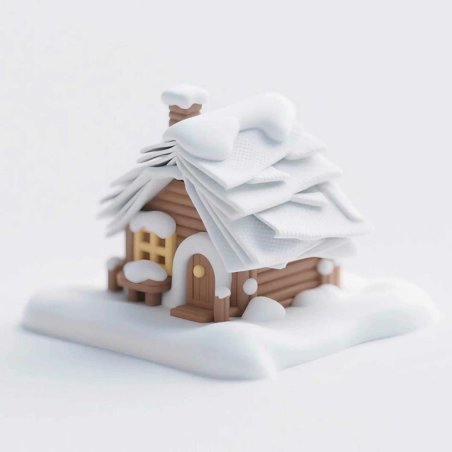Free Home Decorations & Ornaments STL Download - 冬日雪屋by a18yuan