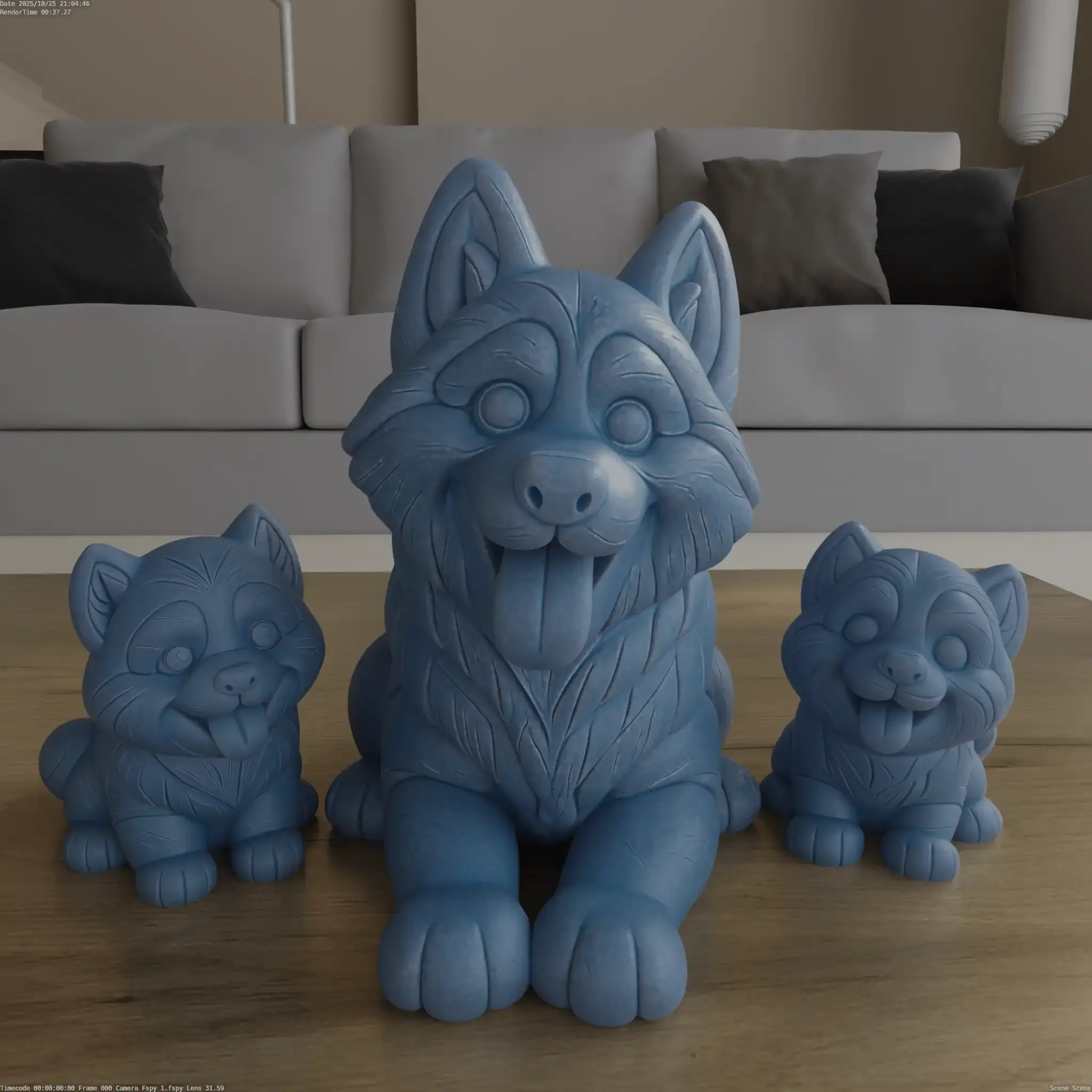 Other STL Download - Adorable Husky Family STL 3D Modelby HIve