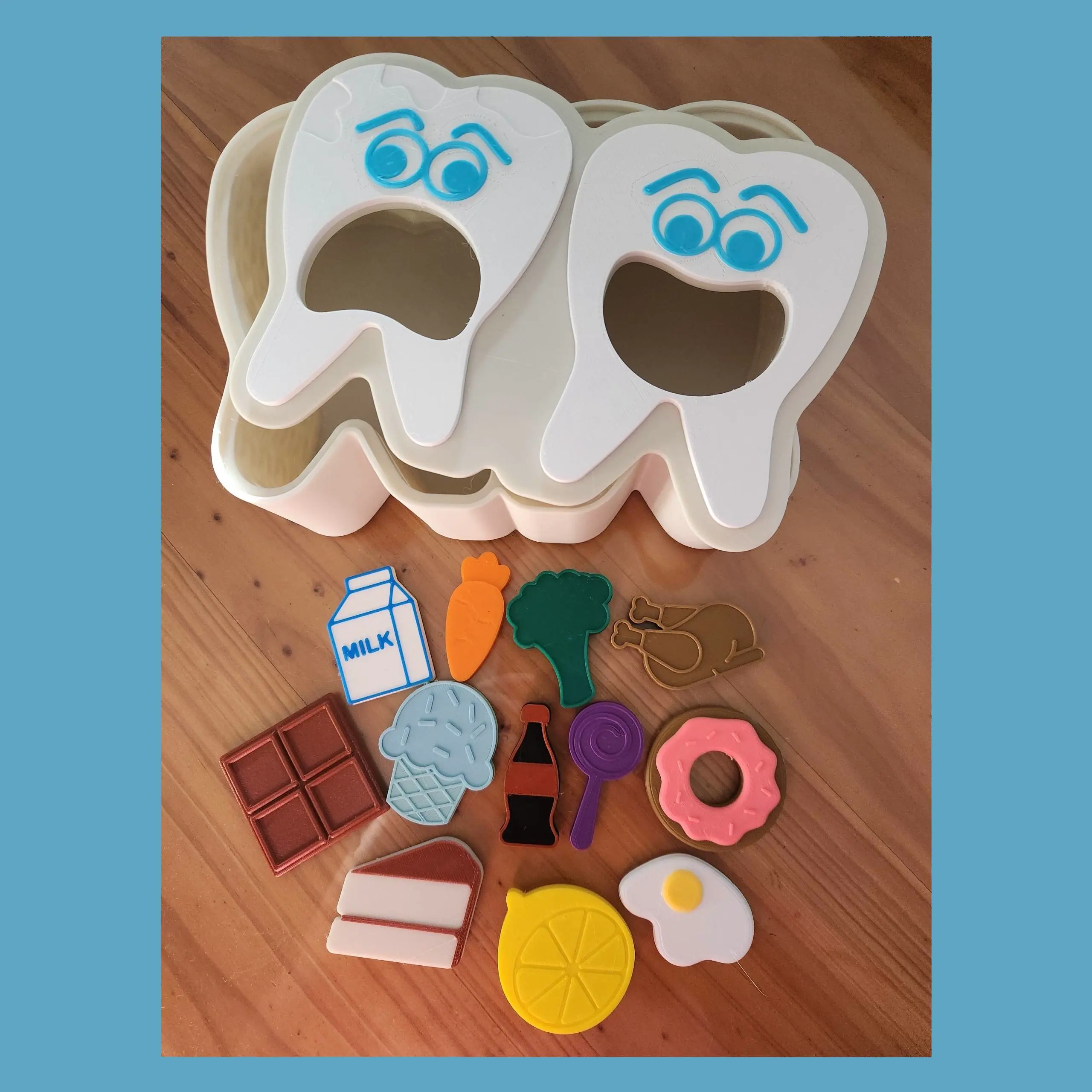 Educational Aids STL Download - Educational sorting box for dental care ...