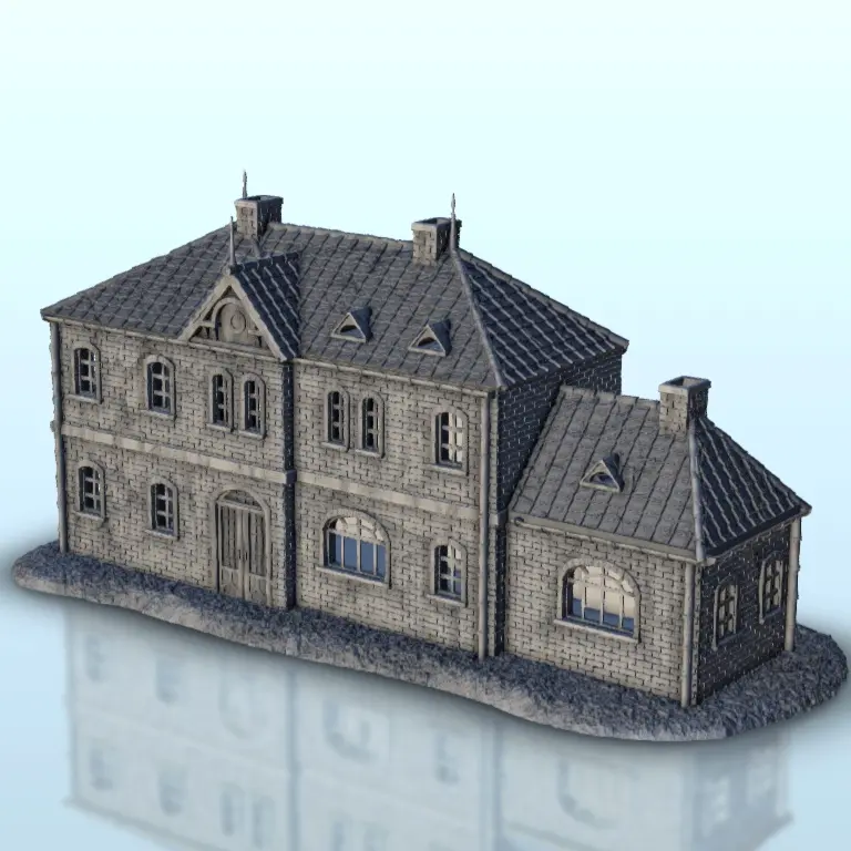 Other STL Download - Modern brick house with floor 19 - WW2 Terrain ...