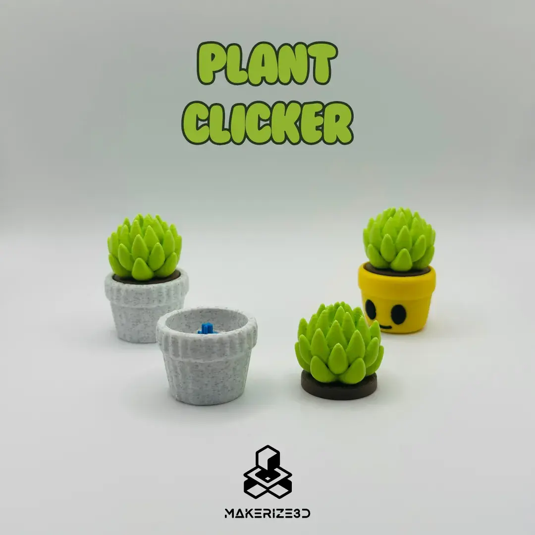 3D Printer Files | 3MF File | Leafy Plant Clicker | Creality Cloud