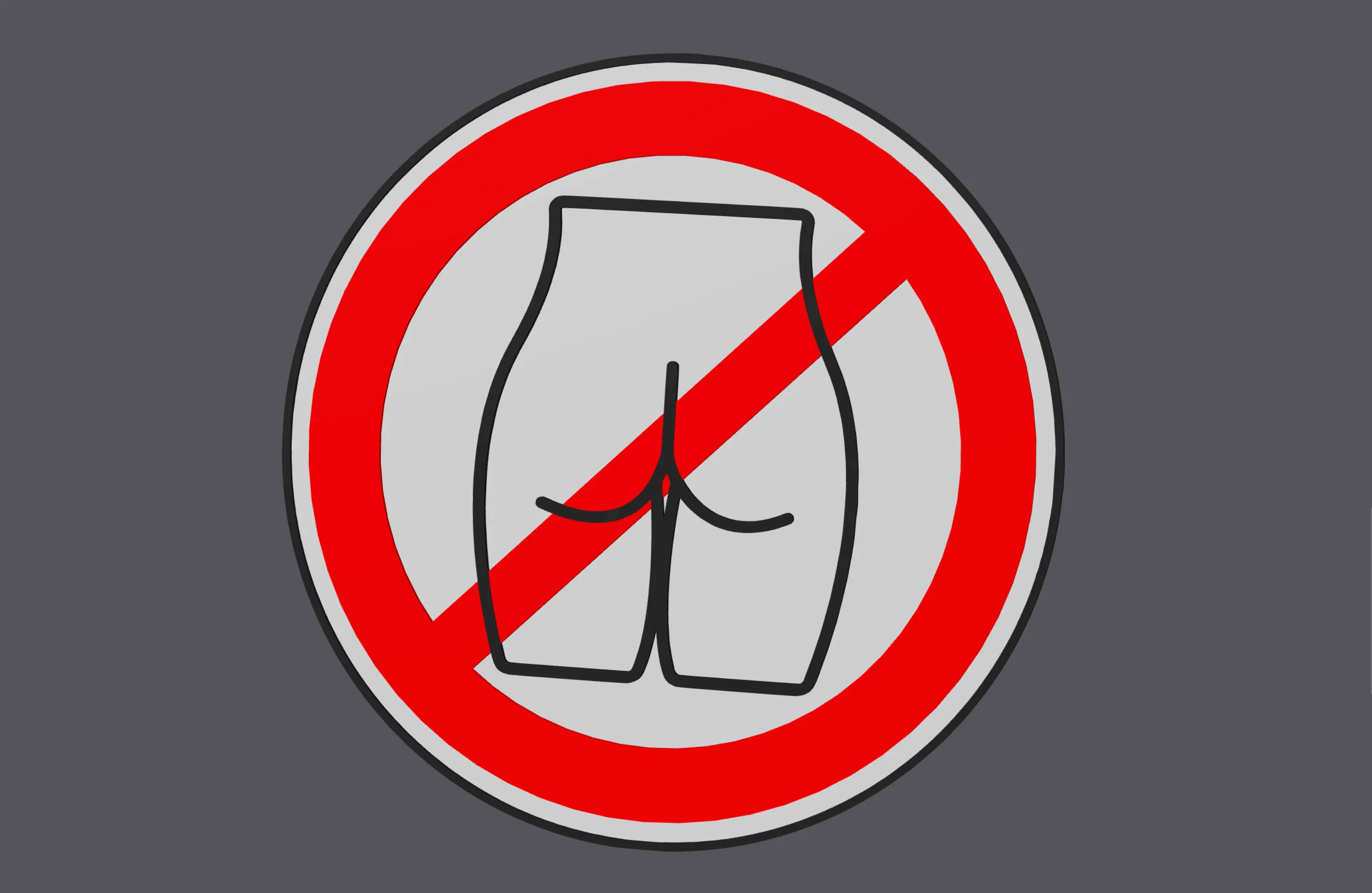 Female Hips/Butt - Traffic Sign Forbidden v2.1 - Wall Art | 3D models download | Creality Cloud