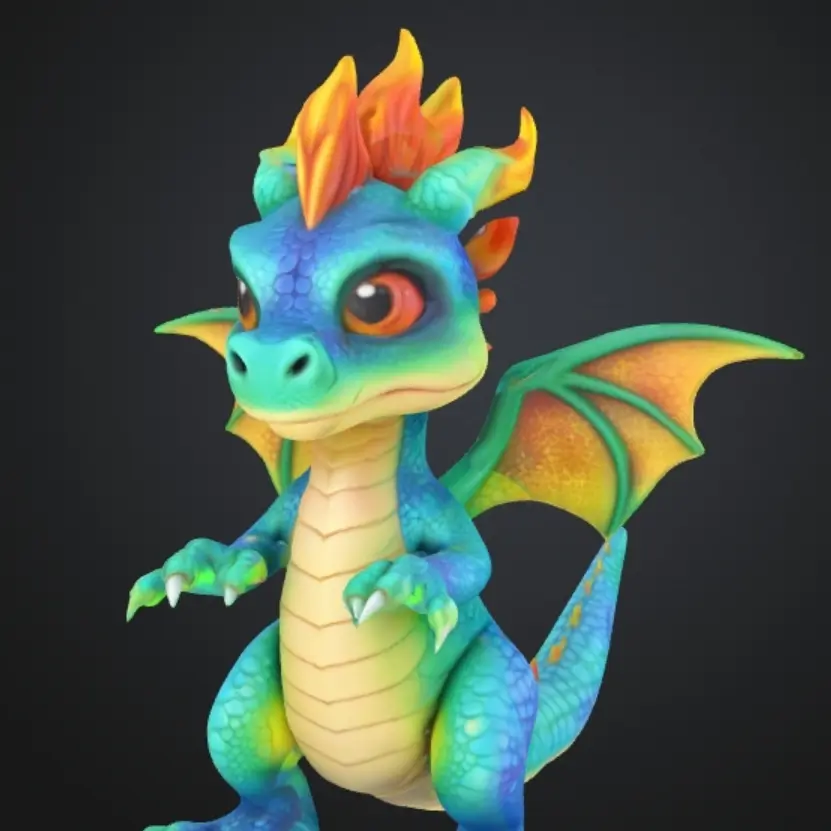 3D Printer Files | 3MF File | Elemental Baby Dragon | Creality Cloud