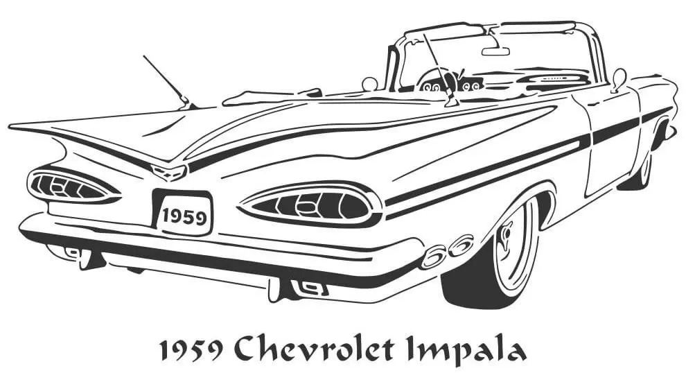 Free Miniature Games & Accessories STL Download - 1959 Chevrolet Impala ...