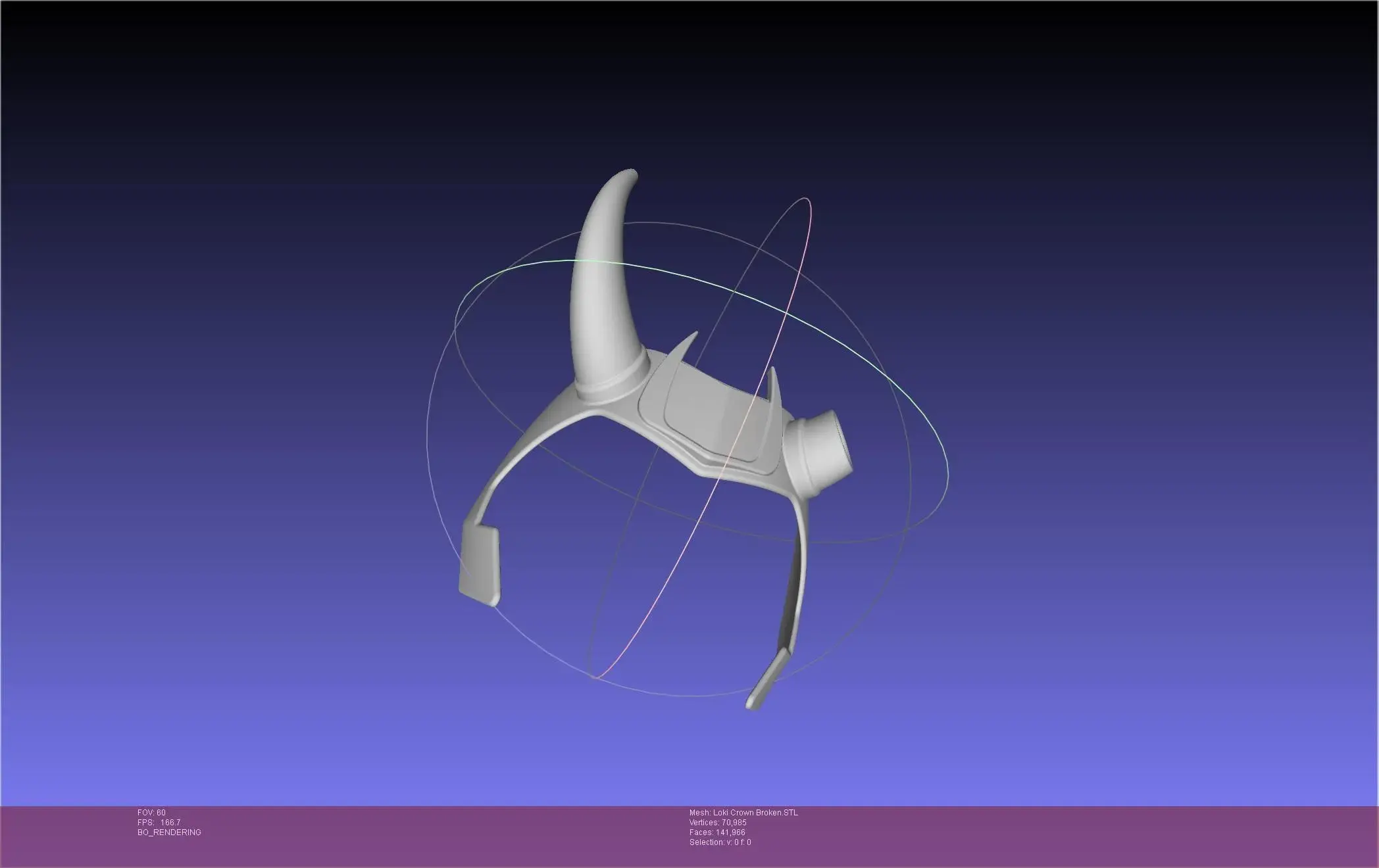 Cosplay STL Download - Marvel Loki Crown Broken Horn Versionby Julian ...