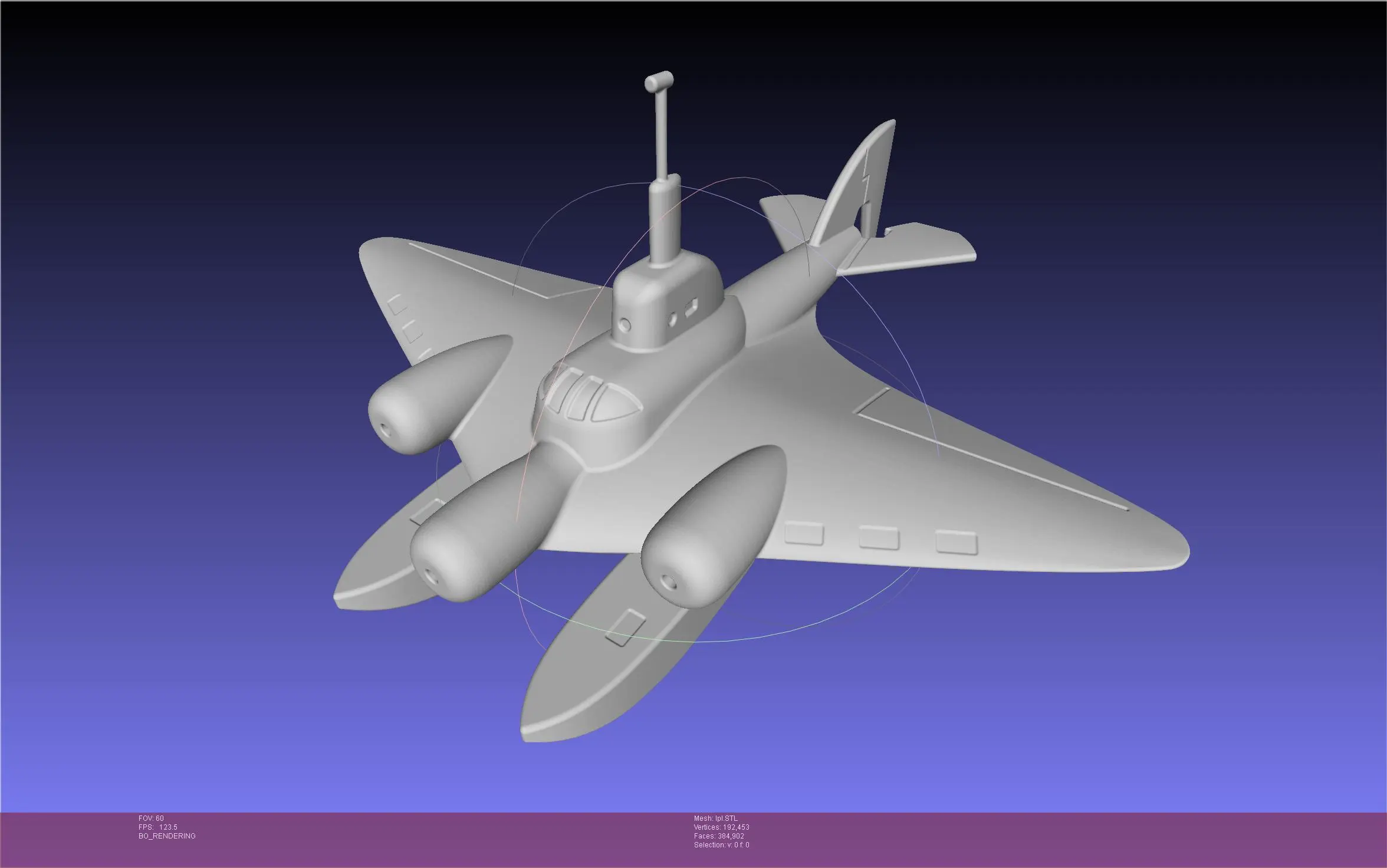 Vehicles & Machinery STL Download - LPL Flying Submarine Modelby Julian ...