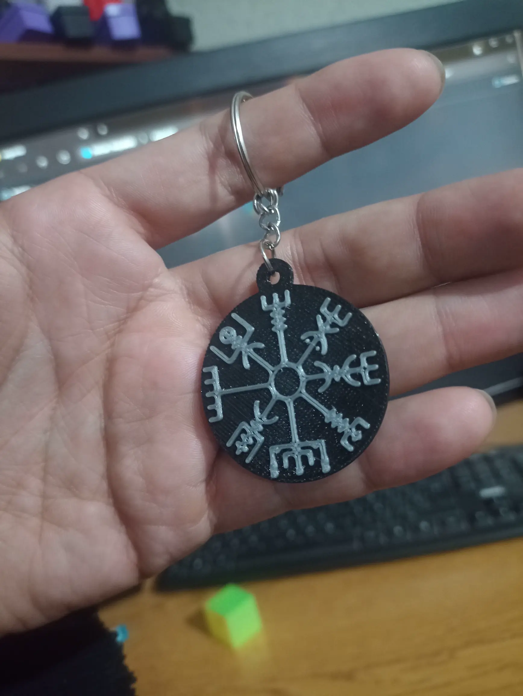 3D Printer Files | 3MF File | Vegvísir Keychain Viking | Creality Cloud