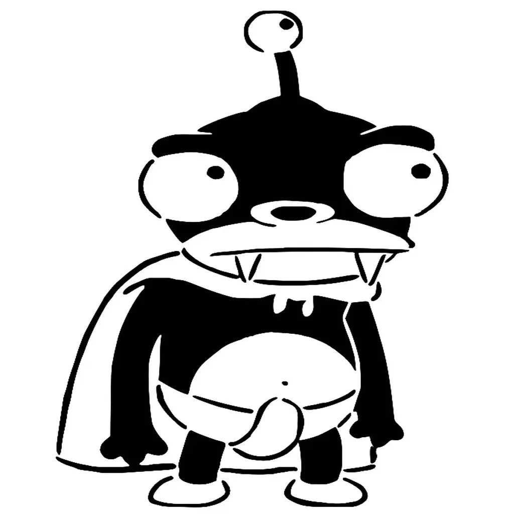Free Characters & Creatures STL Download - Nibbler stencil 2by SMT_M 🦊