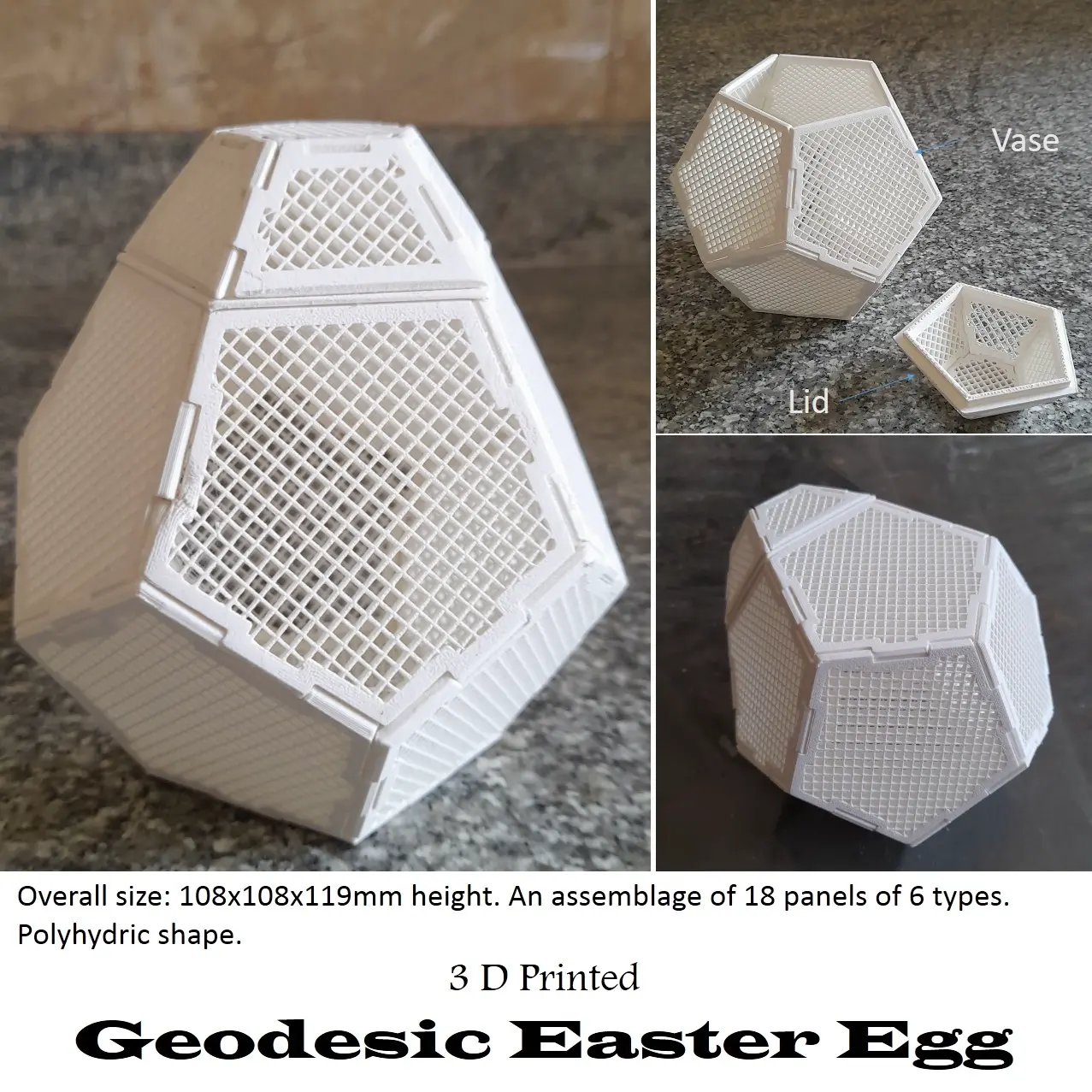 Geodesic Easter Egg, 3D Printed. | 3D models download | Creality Cloud