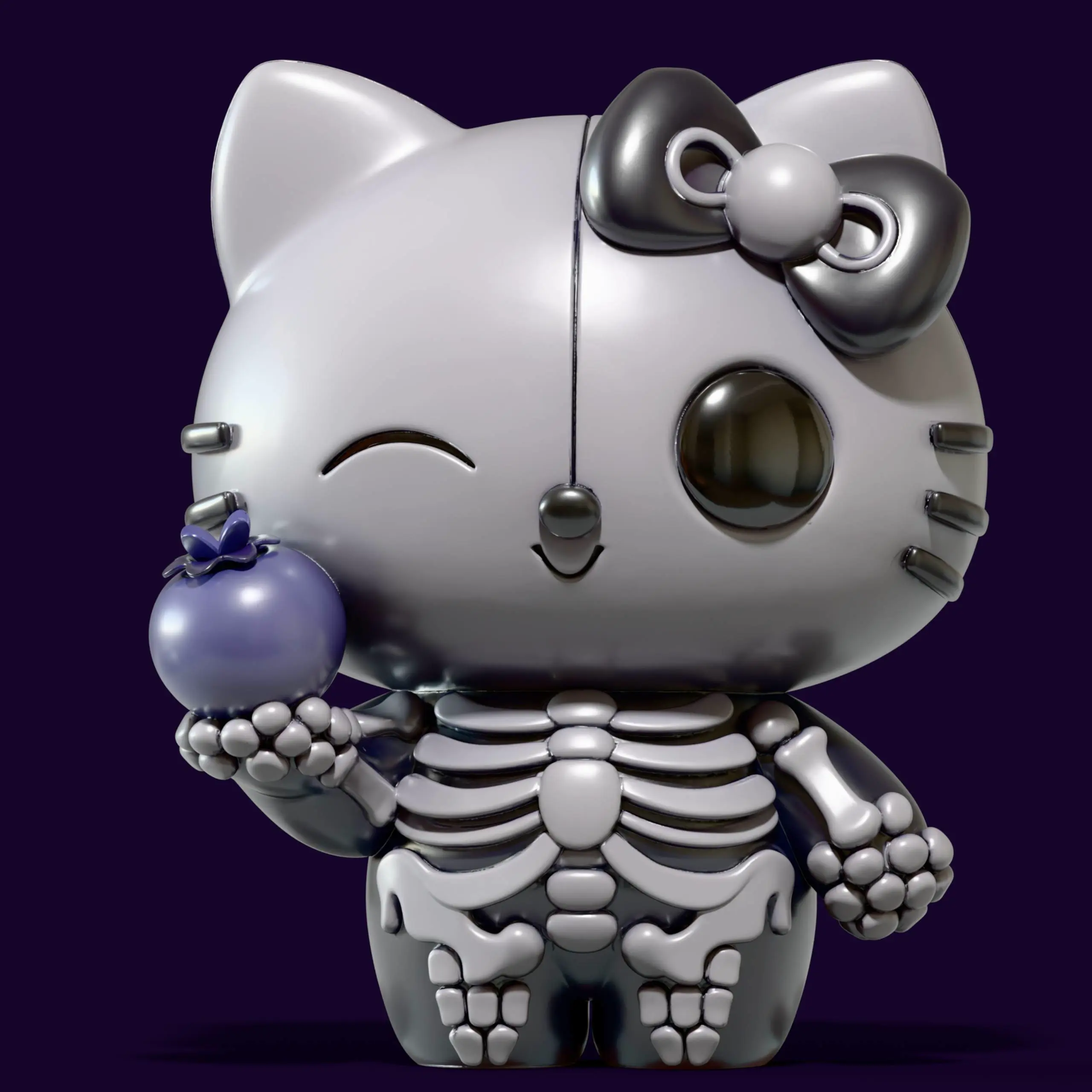 Файлы 3D-принтера | Файл 3MF | Hello Kitty Skeleton Fan Art | Creality ...