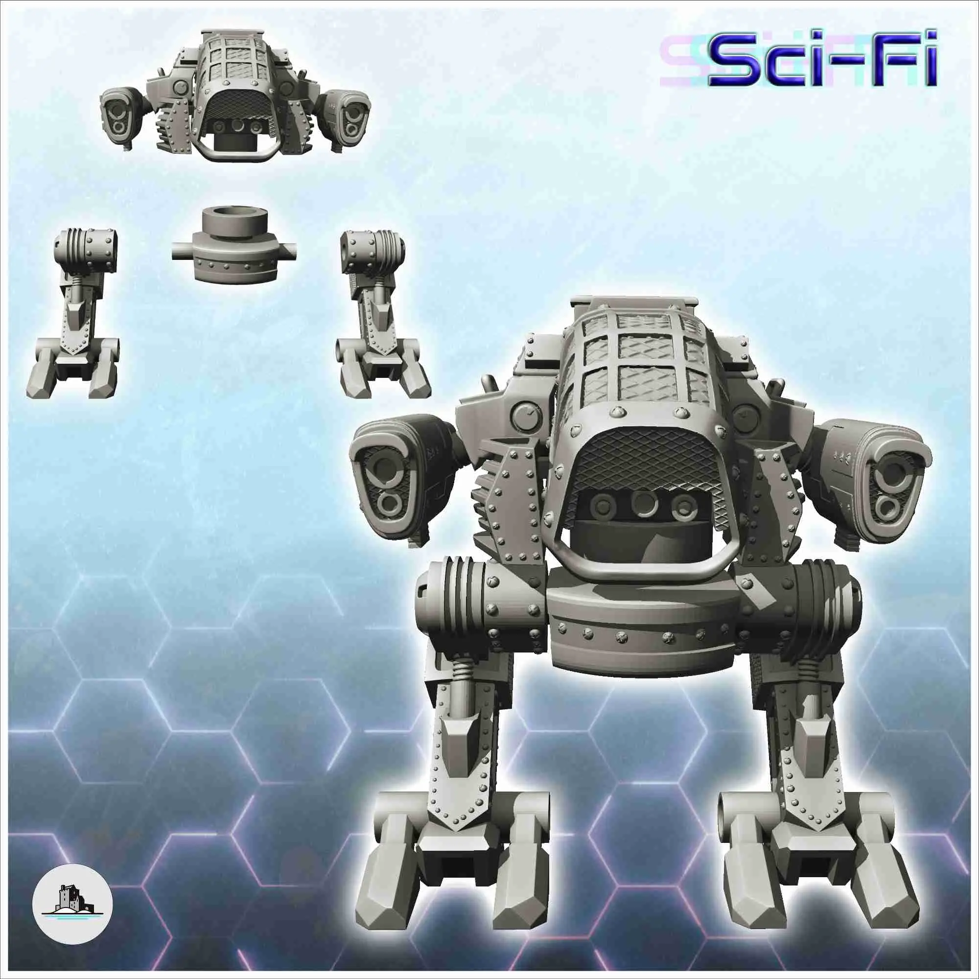 Qhaysus combat robot (12) - miniatures w40k scifi warhammer | 3D models ...