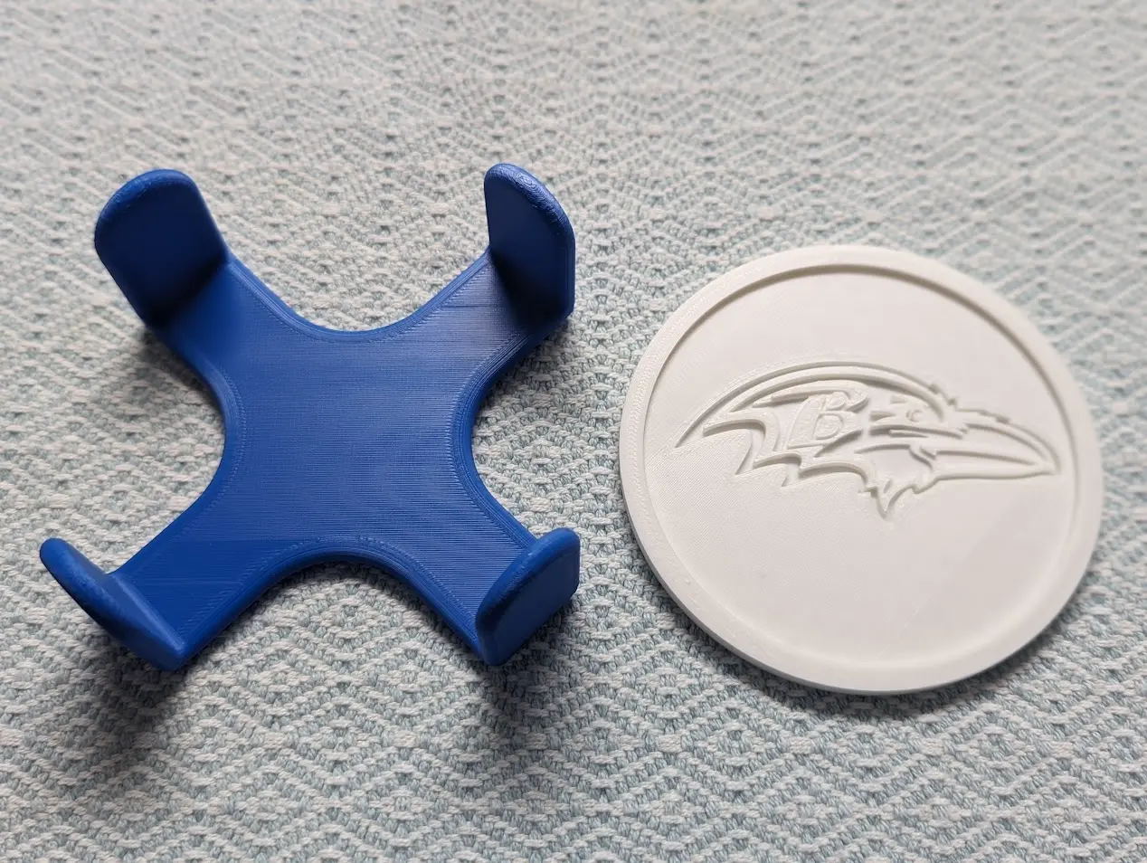 Other STL Download - Baltimore Ravens Coaster w/holder (holds 6)by ...