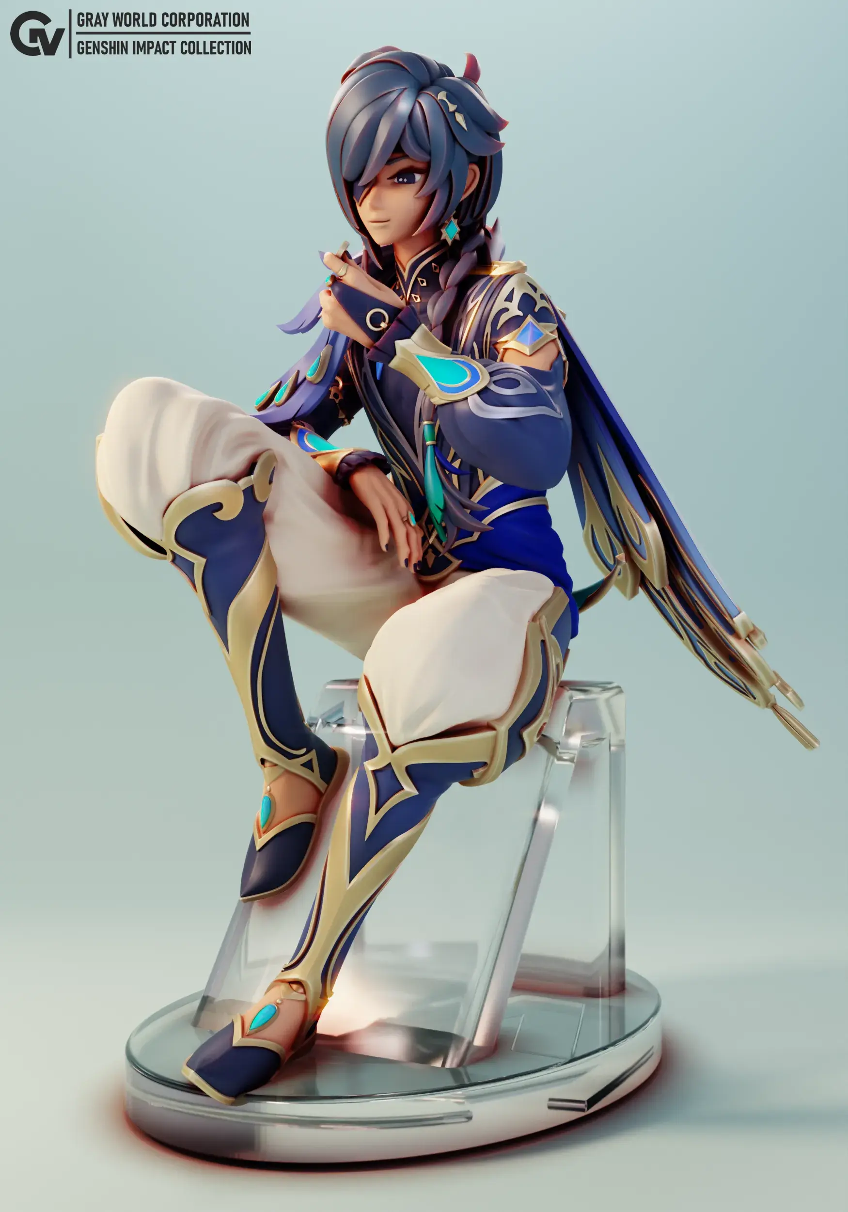 Characters & Creatures STL Download - Kaeya "Sailwind Shadow" | Genshin ...