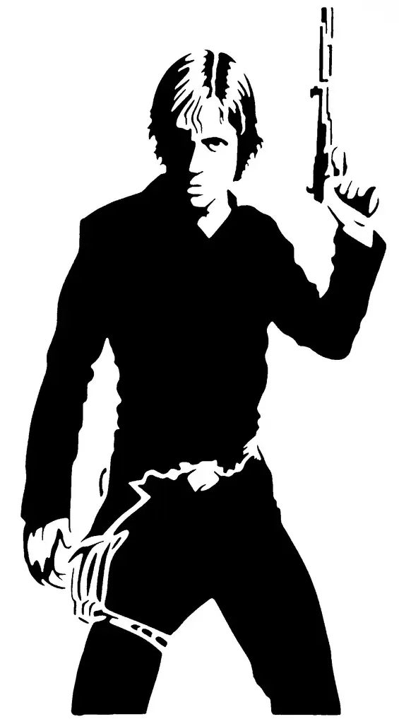 Luke Skywalker stencil | 3D models download | Creality Cloud