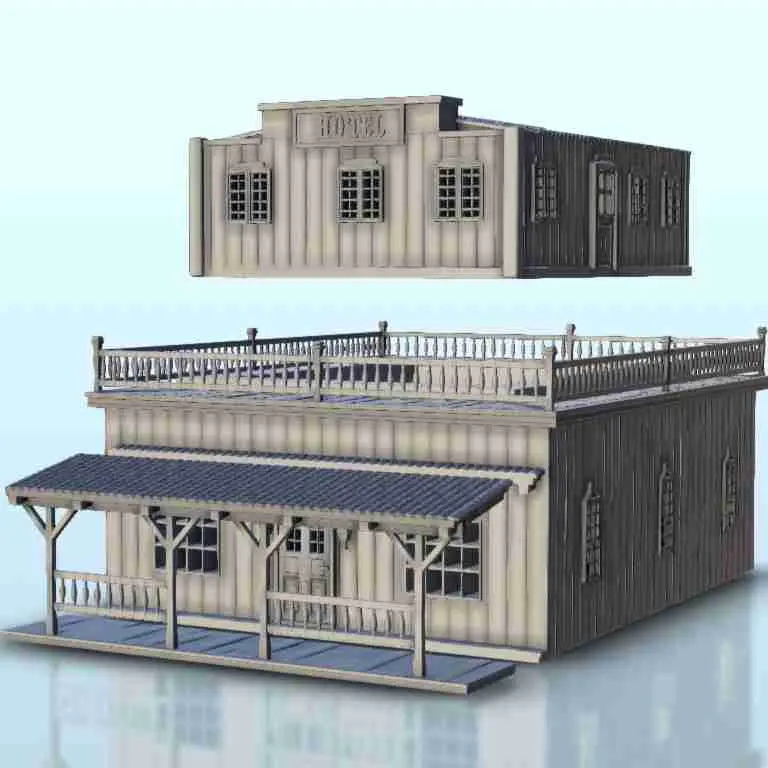 Other STL Download - Wild West hotel 28 - western old ACW USA US civil ...