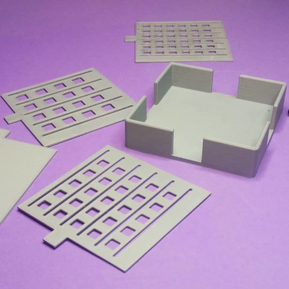 Fichier pour Imprimante 3D | Fichier 3MF | Notepad Holder with Stencils ...